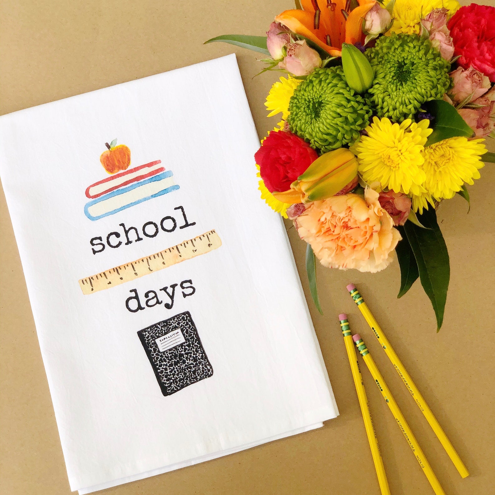 School Days Tea Towel - Etsy