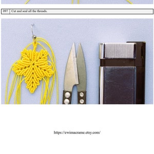 Fall Maple Leaf DIY Micro Macrame Pattern - PDF Tutorial, Digital ...