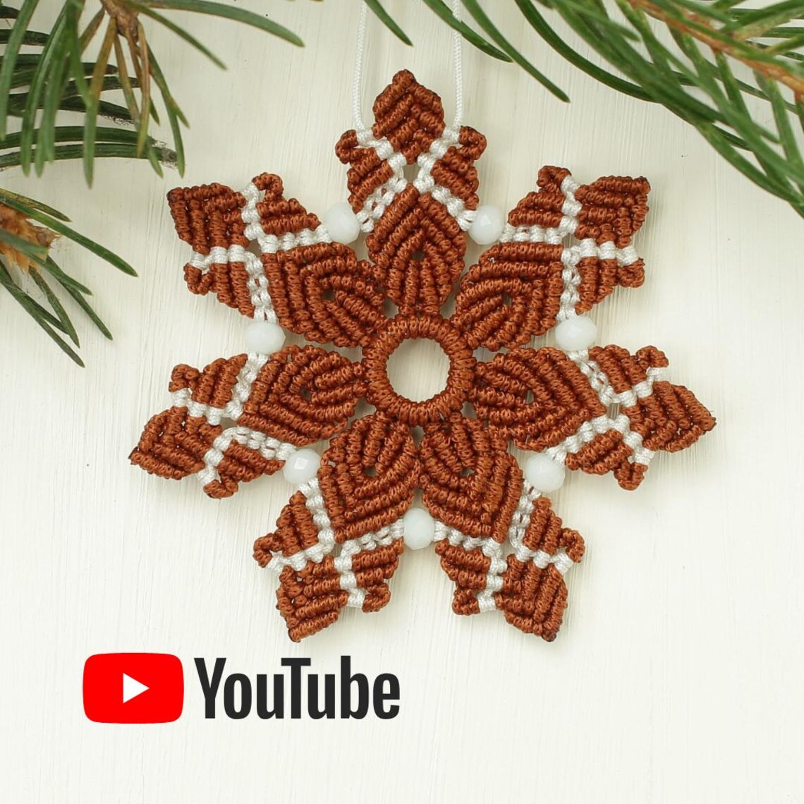 Gingerbread Star Macrame Pattern: Christmas Ornament Tutorial (PDF ...