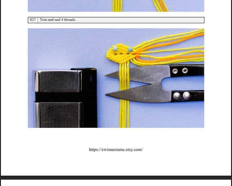 Daffodil Spring Flower DIY, Micro Macrame Flower Tutorial - PDF Digital ...