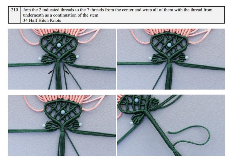 DIY Micro Macrame Thistle Tutorial PDF Download, Over 500 Pictures, Margaretenspitze, Thistle ...