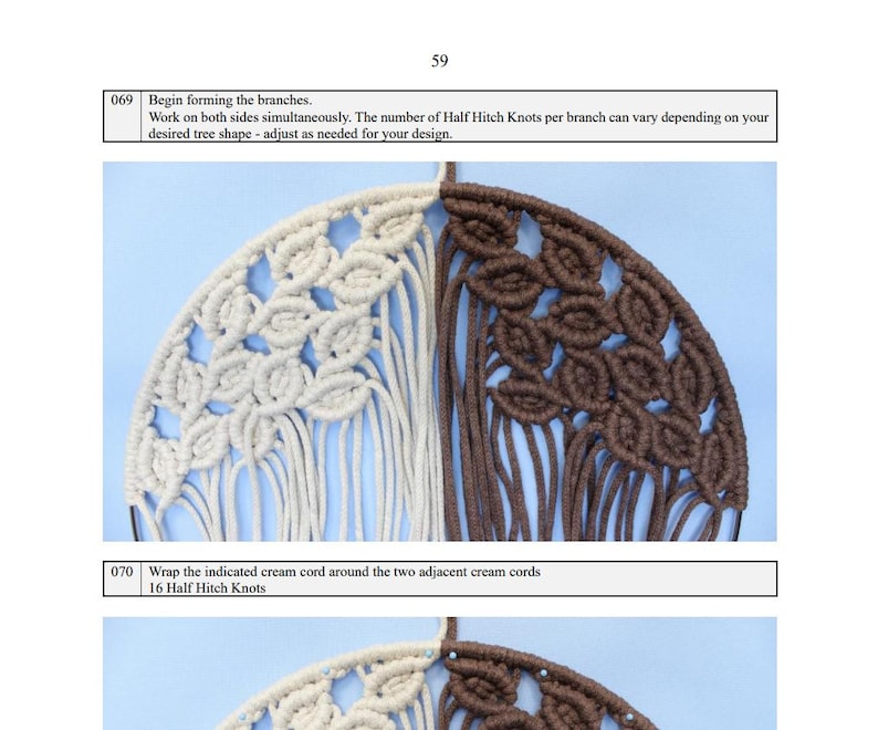 DIY Macrame Tree of Life Pattern: Photo Tutorial (PDF Download) - Etsy