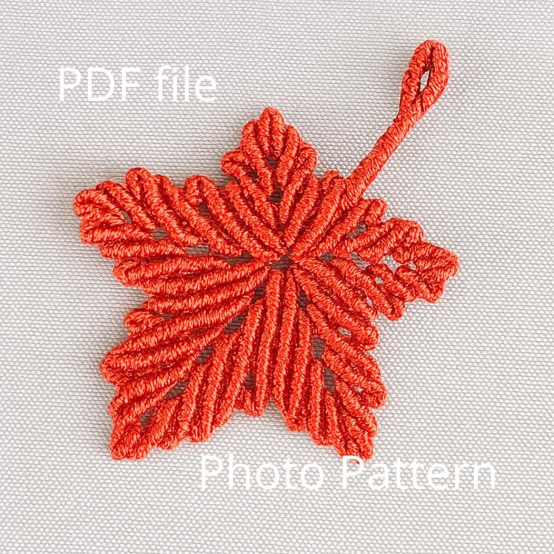 Micro Macrame Maple Leaf Pattern: DIY Jewelry & Decor (PDF Tutorial) - Etsy