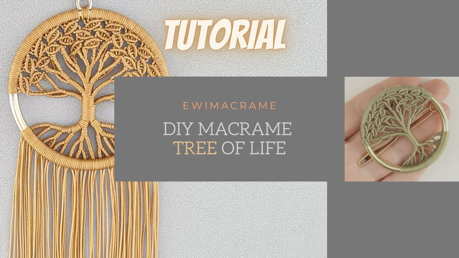 Micro Macrame Tree of Life Pendant Tutorial, PDF File With Additional Resources for DIY Video ...