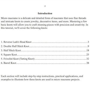 Micro Macrame Knots and Practical Applications PDF Guide - Etsy