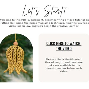 Micro Macrame Bell Tutorial: Christmas Ornament Pattern (PDF Download ...