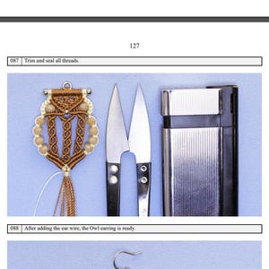 Owl Micro Macrame Pattern: DIY Jewelry Tutorial (PDF Download, 200 ...