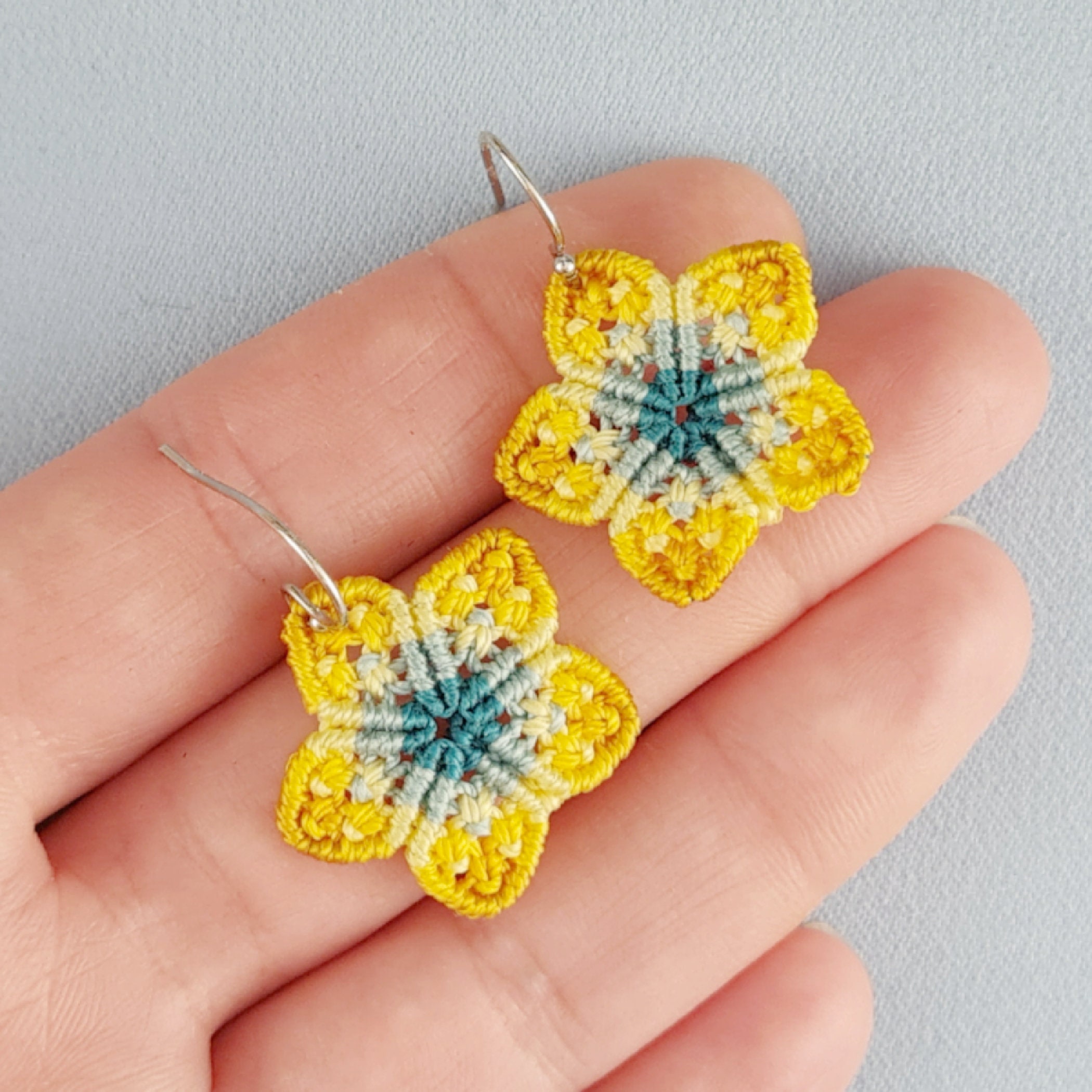 Micro Macrame Flower Tutorial PDF Digital Download, Over 50 Pictures With Free Youtube Video DIY ...