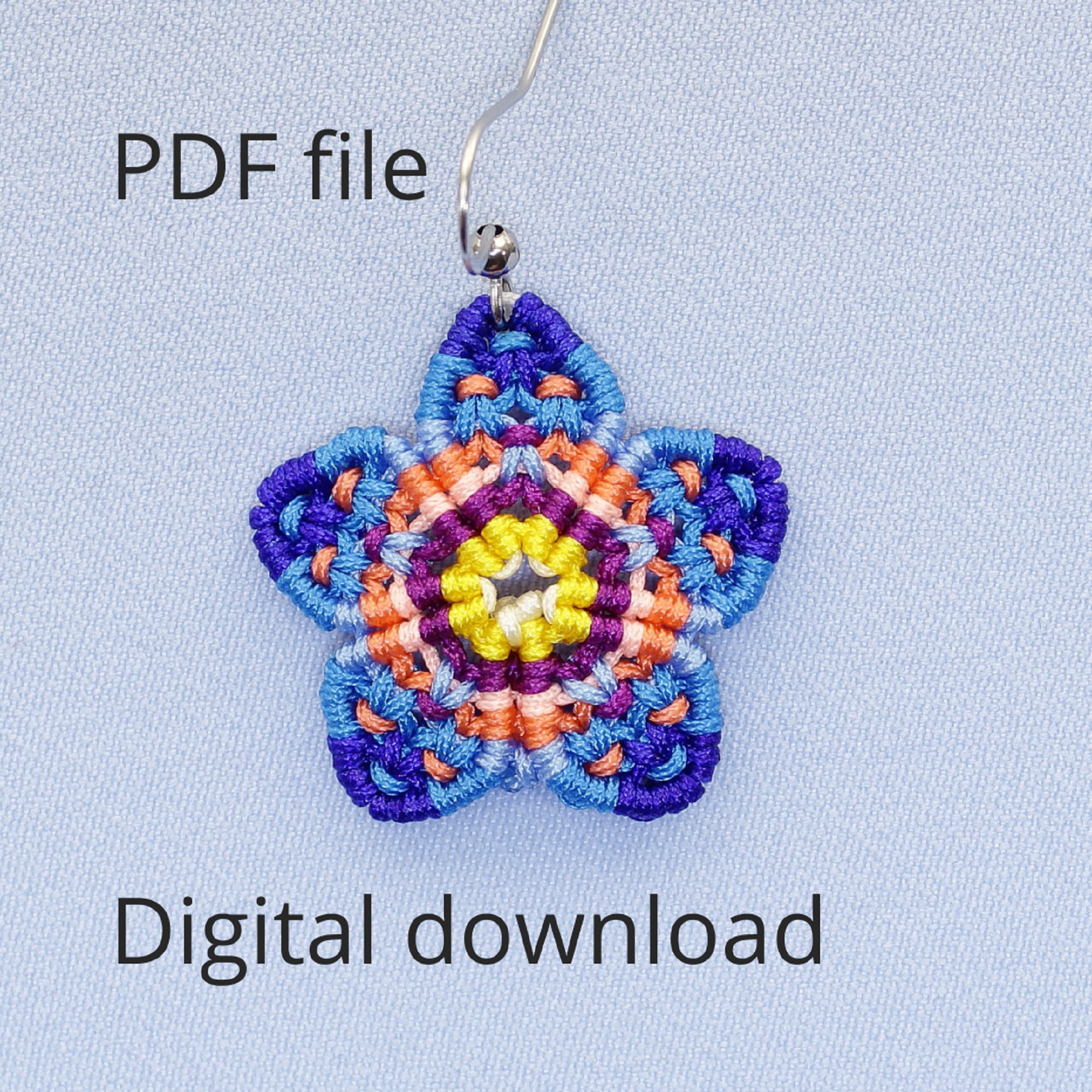 Micro Macrame Flower Tutorial PDF Digital Download, Over 50 Pictures ...