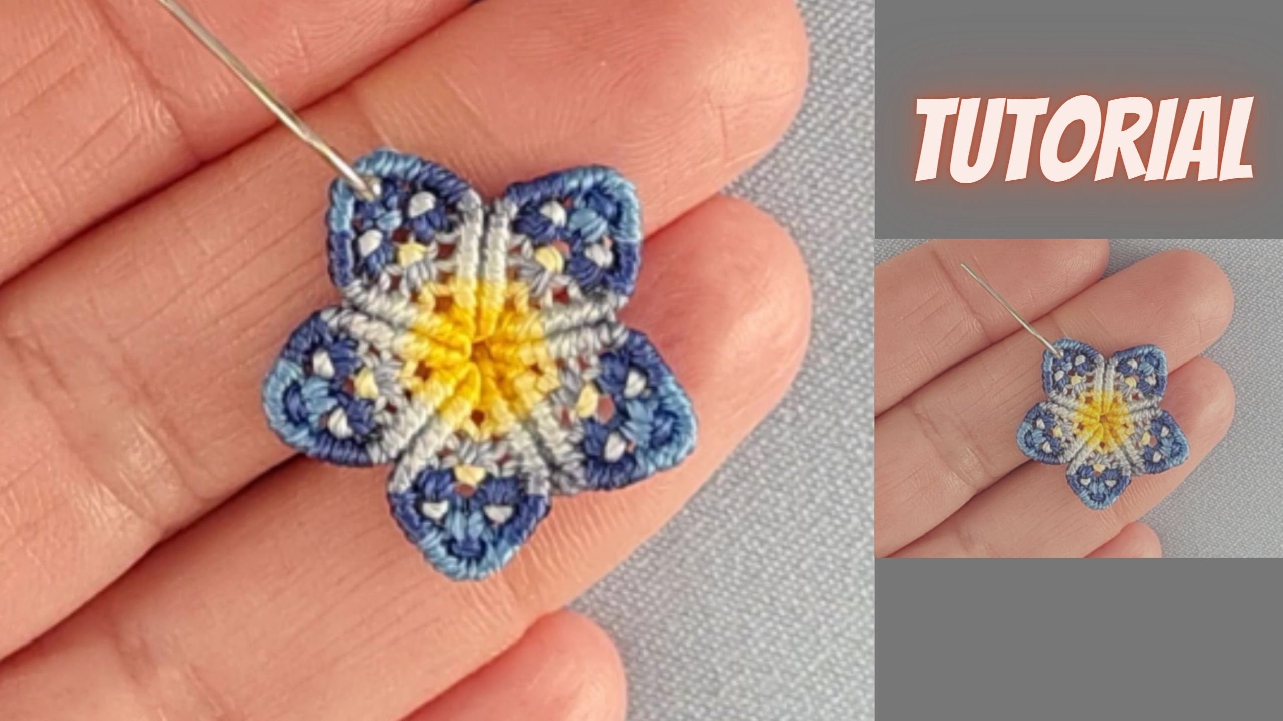 Micro Macrame Flower Tutorial PDF Digital Download, Over 50 Pictures With Free Youtube Video DIY ...