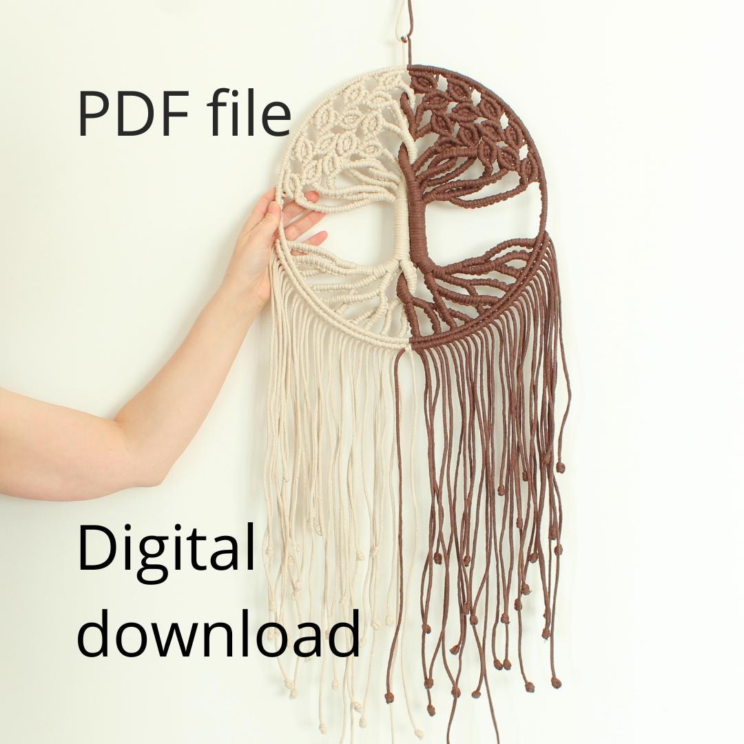 DIY Macrame Tree of Life Tutorial PDF • Wall Hanging Pattern • 300 ...