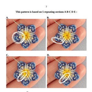 Micro Macrame Flower Tutorial - PDF Digital Download, Over 50 Pictures With Free Youtube Video ...
