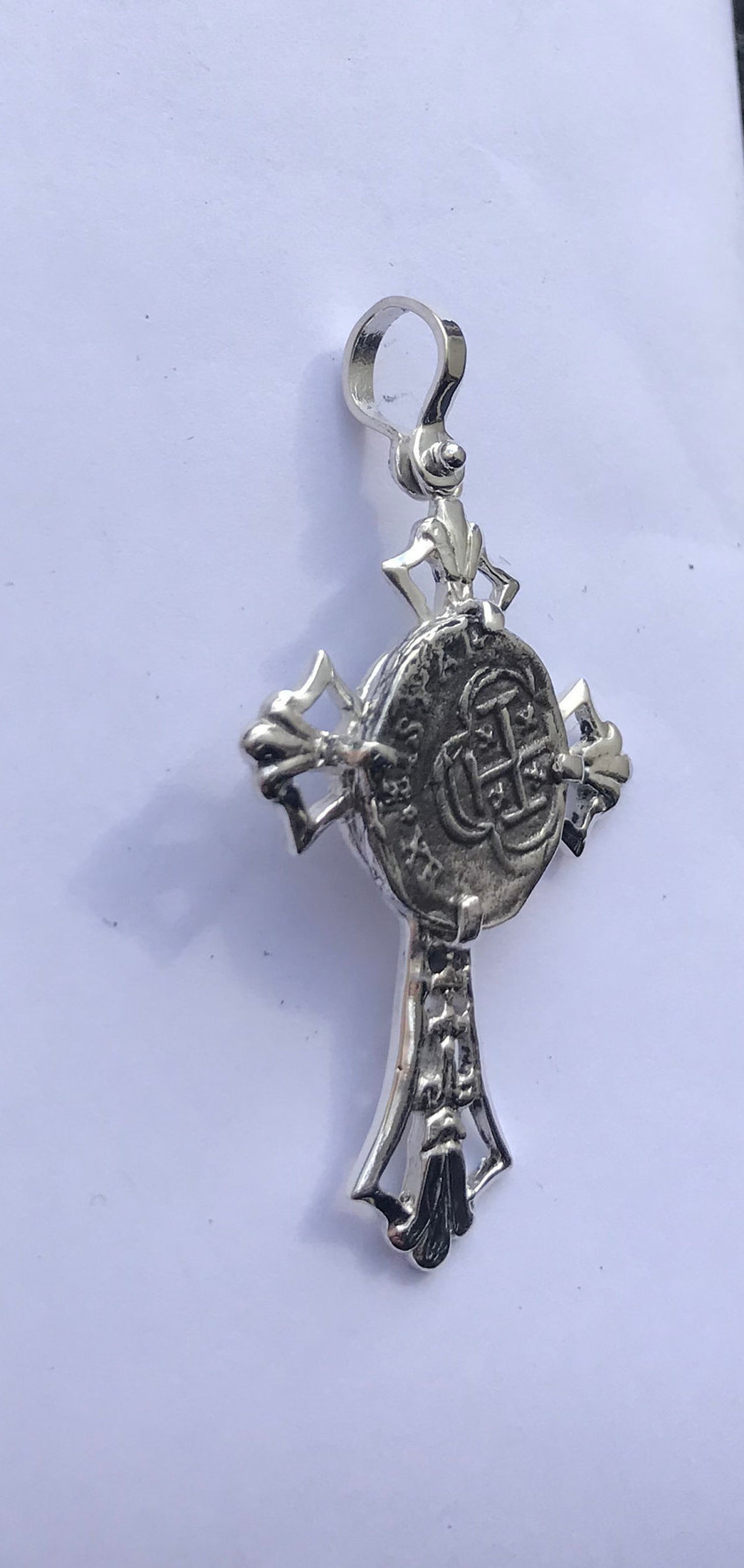 ATOCHA Coin Pendant Cross Filigree Sterling Silver 925 Treasure Jewelry ...