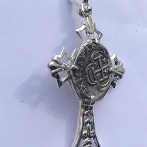 ATOCHA Coin Pendant Cross Filigree Sterling Silver 925 Treasure Jewelry ...