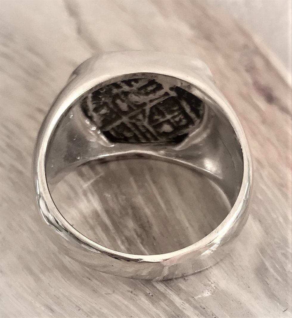 ATOCHA Coin Ring Mens 925 Sterling Silver Sunken Treasure - Etsy
