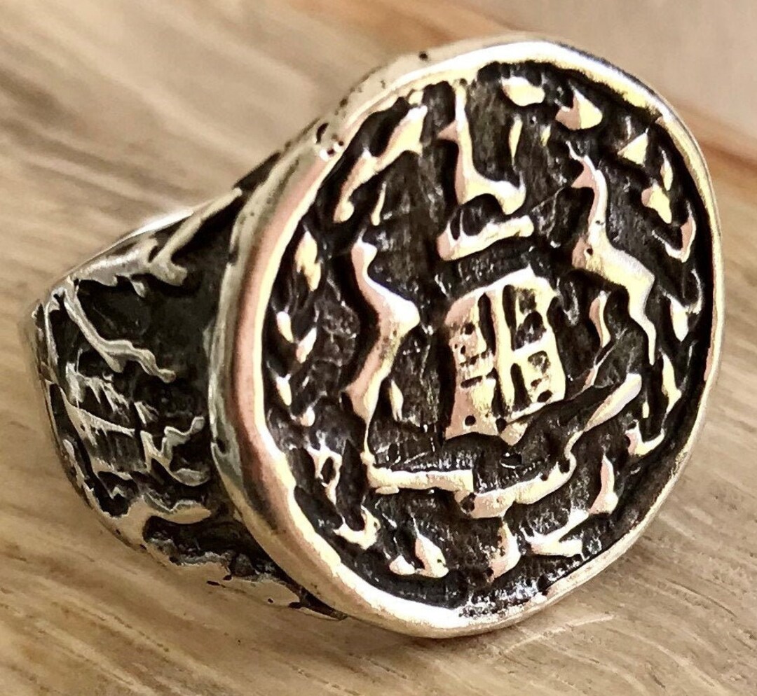 ATOCHA Like Coin Ring Sterling Silver Men's Nugget Shipwreck Ring - Etsy