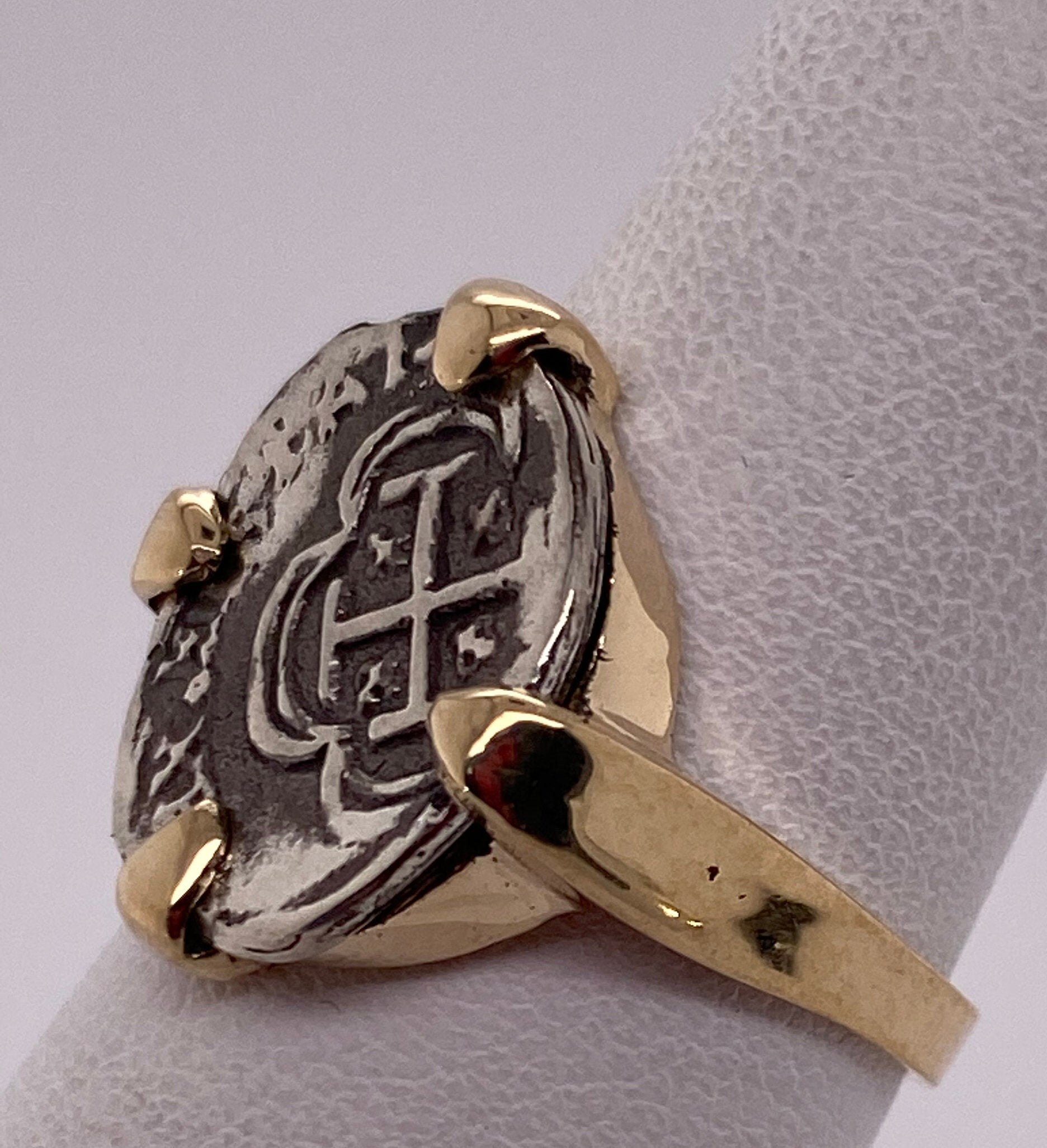 Atocha Coin Ring 14K Yellow Gold 1 Reale Treasure Coin Jewelry | Etsy