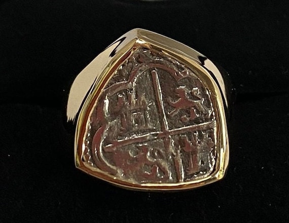 Atocha Coin Ring 14K Yellow Gold Mens Ladies Treasure Jewelry - Etsy