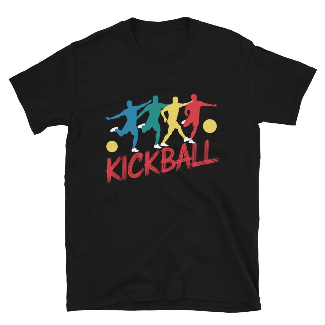 Kickball T-shirt Fun Sports Team Shirt, Colorful Kickball Design ...