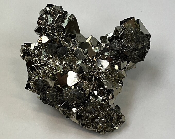 Mirror Luster__incredible OCTAHEDRAL PYRITE Cluster From Haunzala Mine ...