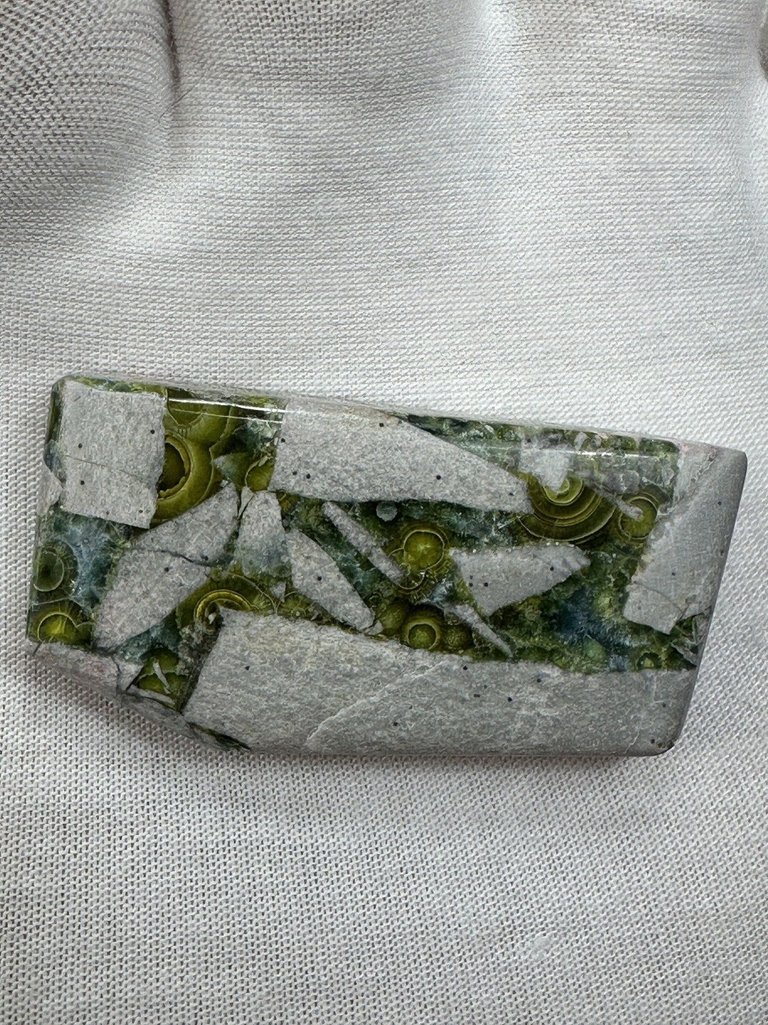 Incredible RARE ( 129 Ct.) Polished Green Wavellite Designer Cabochon ...