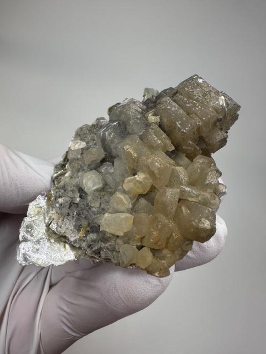 Fluorescent__rare Poker Chip Calcite & Mica Specimen__from NAEM in ...