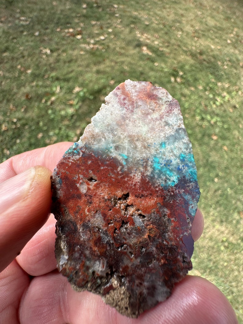Very RARE ( 39.1 Grams ) Apache Gem Chrysocolla / Silica Designer Slab ...