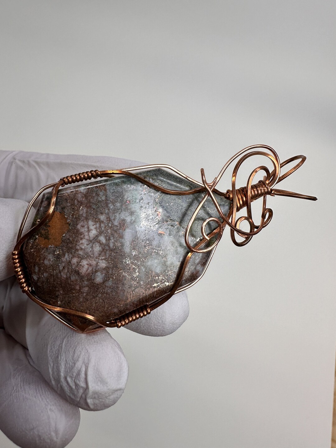 Rare Native Copper in Matrix Wire Wrap Pendant From Michigan - Etsy