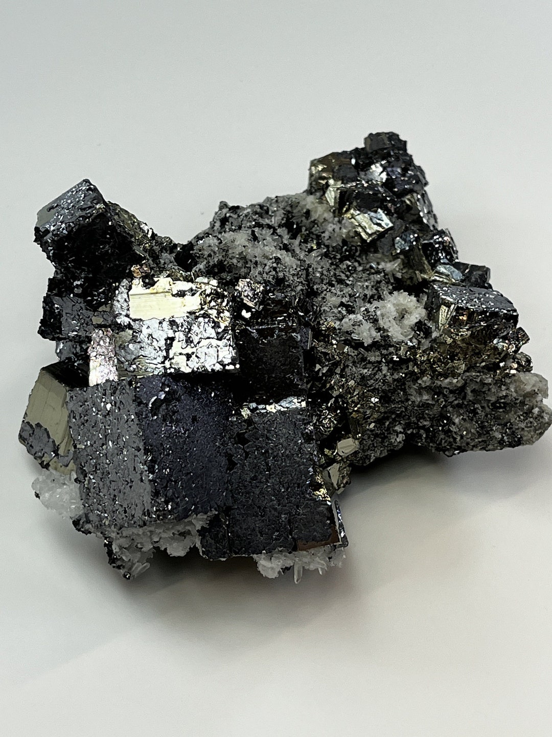 Mirror Luster__large Incredible Galena on PYRITE From Haunzala Mine ...