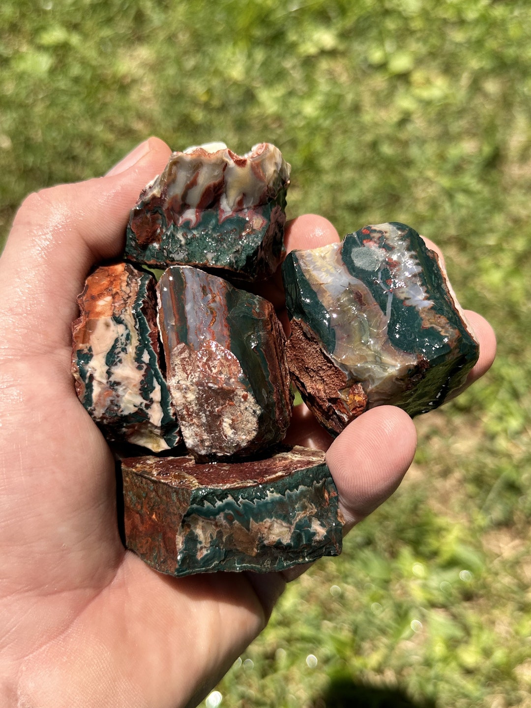 16.3 Oz___top Grade__rare Idaho Sunset Jasper Rough Specimens- Agate ...