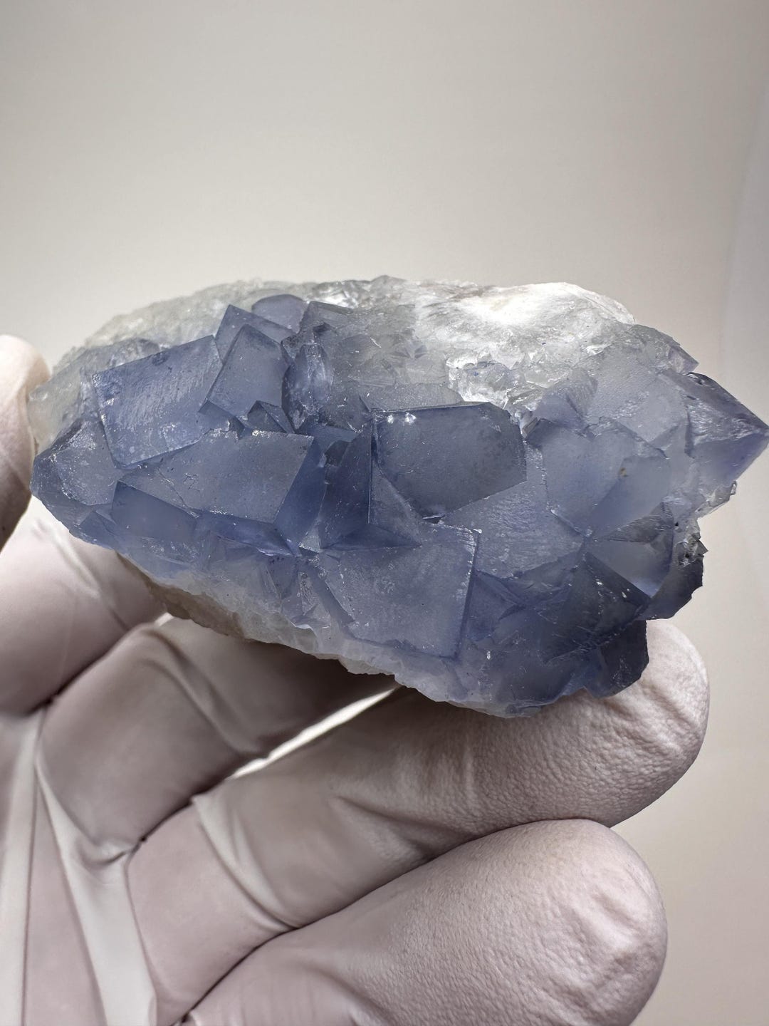 LARGE GEMMY Blue Fluorite & Quartz Crystal Specimen__bingham , New ...