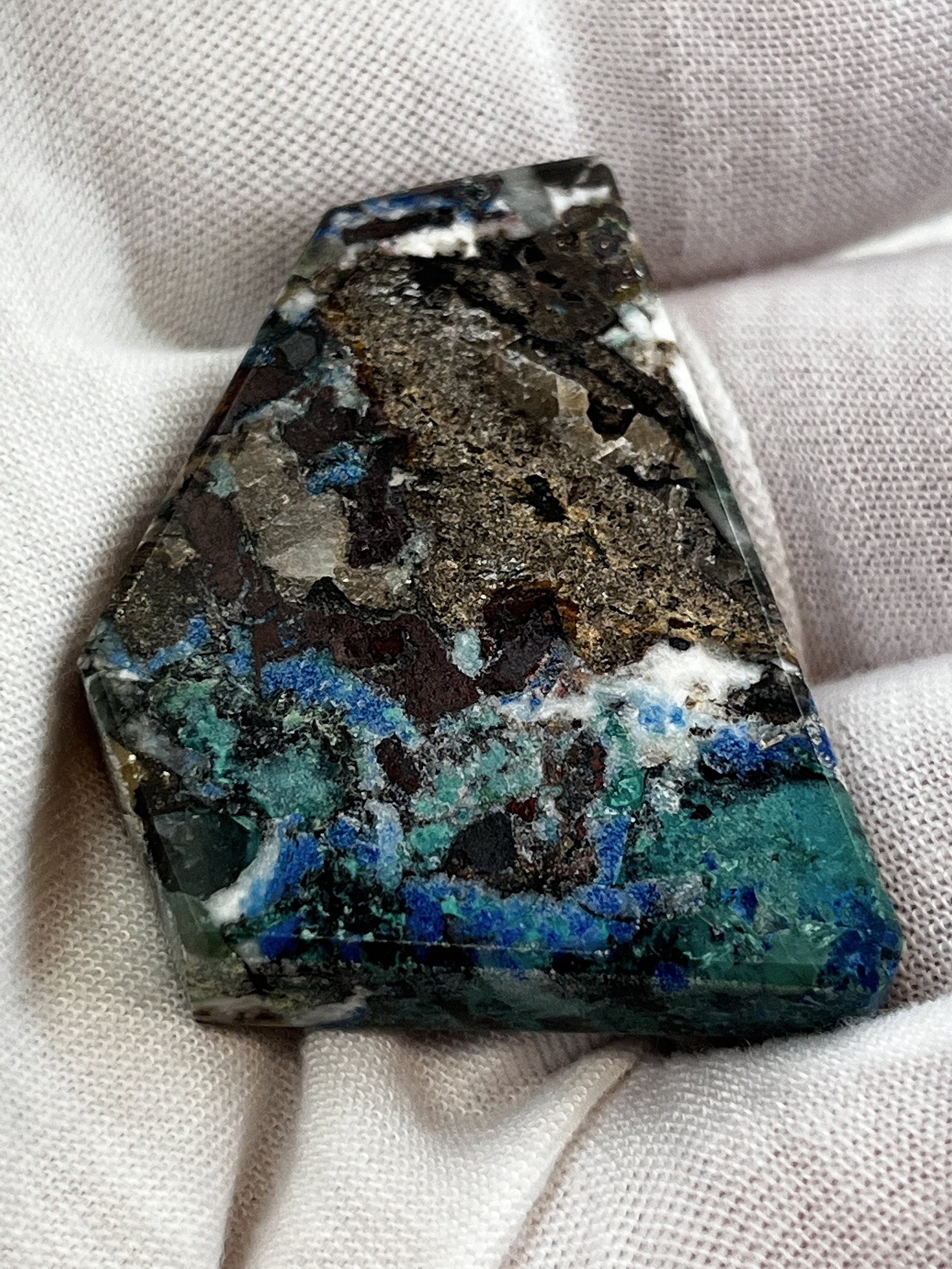 Incredibly Very RARE (95.5 Ct.) Polished Apache Gem Chrysocolla ...