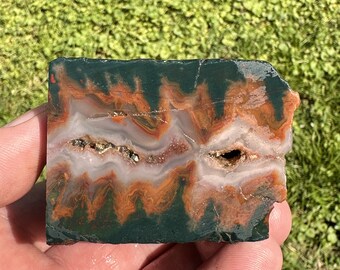 Large RARE Premium Idaho Sunset Jasper Faced Rough Specimen- Agate ...