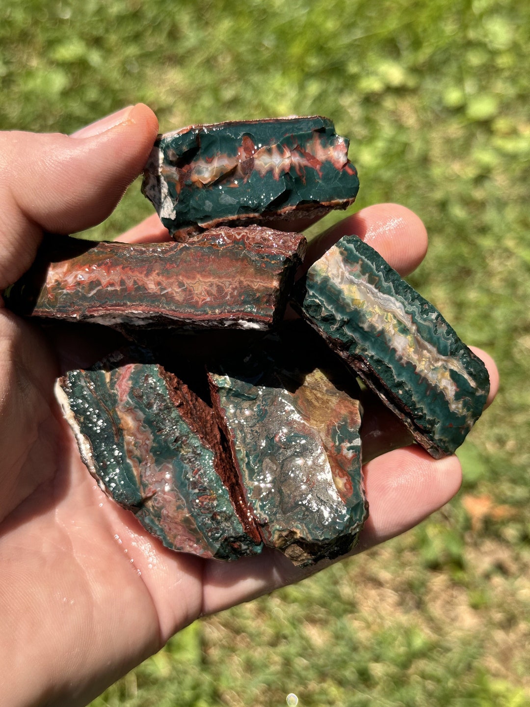 15 Oz___top Grade__rare Idaho Sunset Jasper Rough Specimens- Agate ...