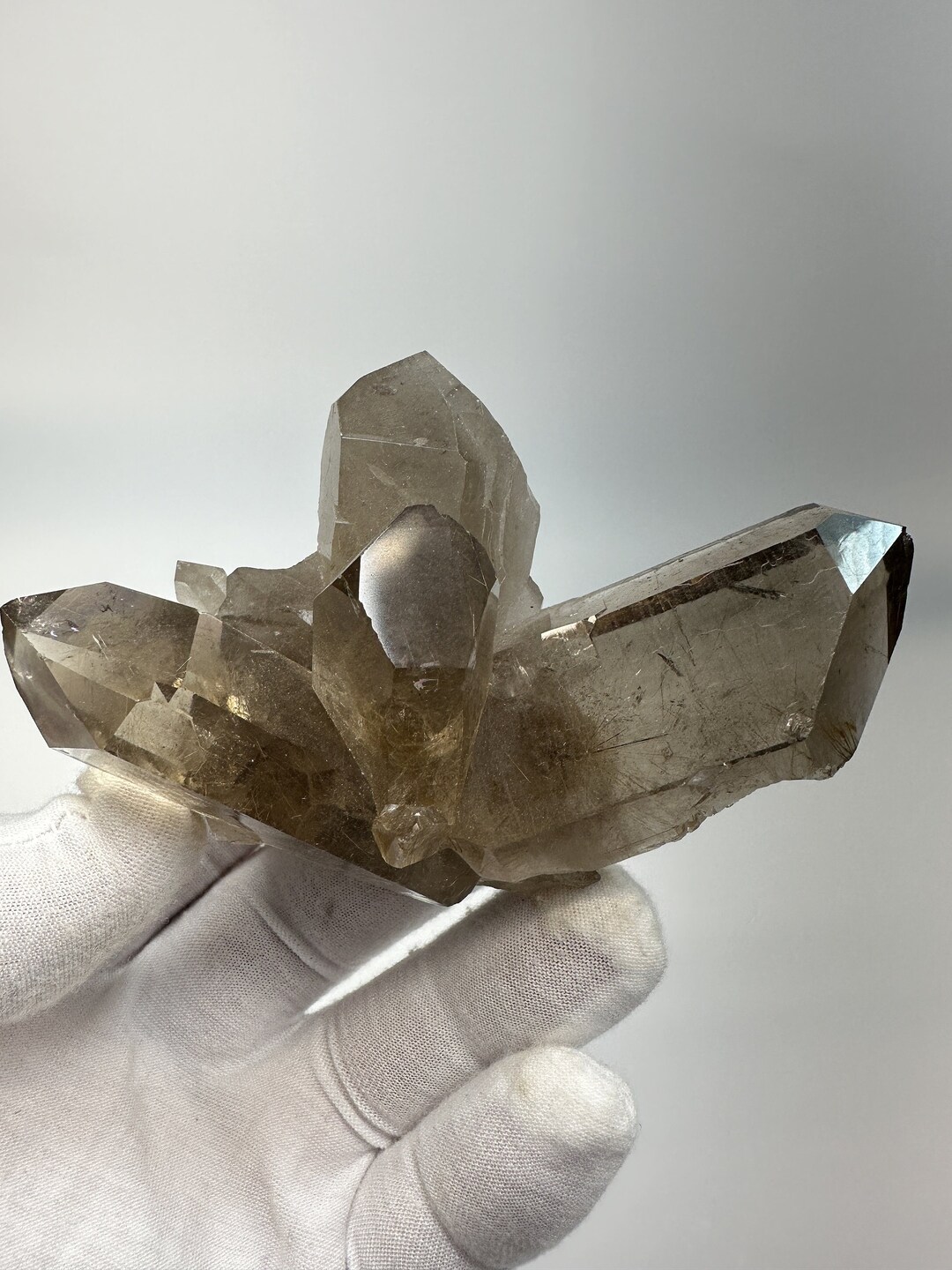 LARGE CLEAR Rutilated Quartz Crystal Cluster__serra Do Cabral Mtns ...