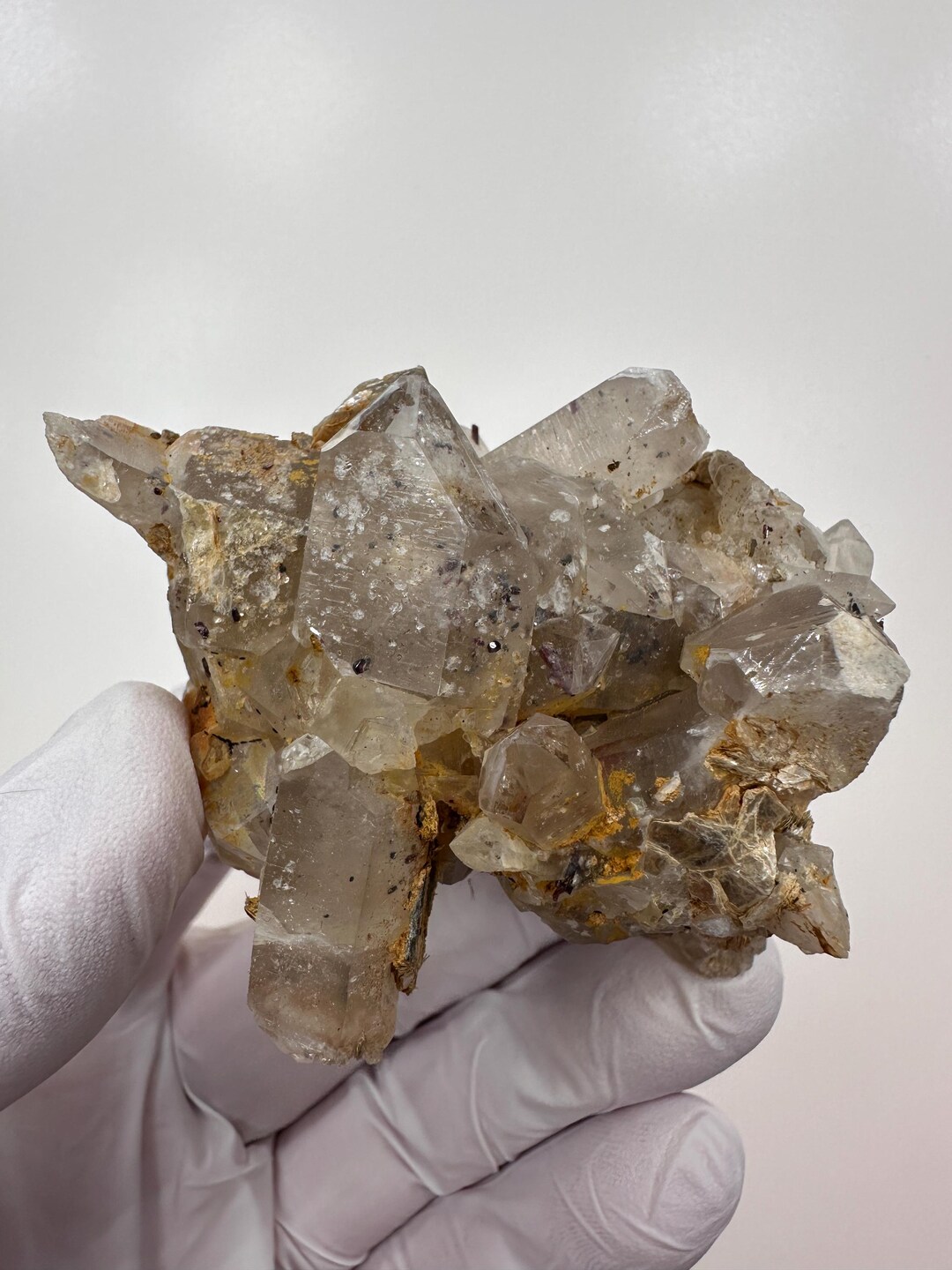 Gemmy Red Rutile & Monazite__rare Large Quartz Crystal Cluster From ...