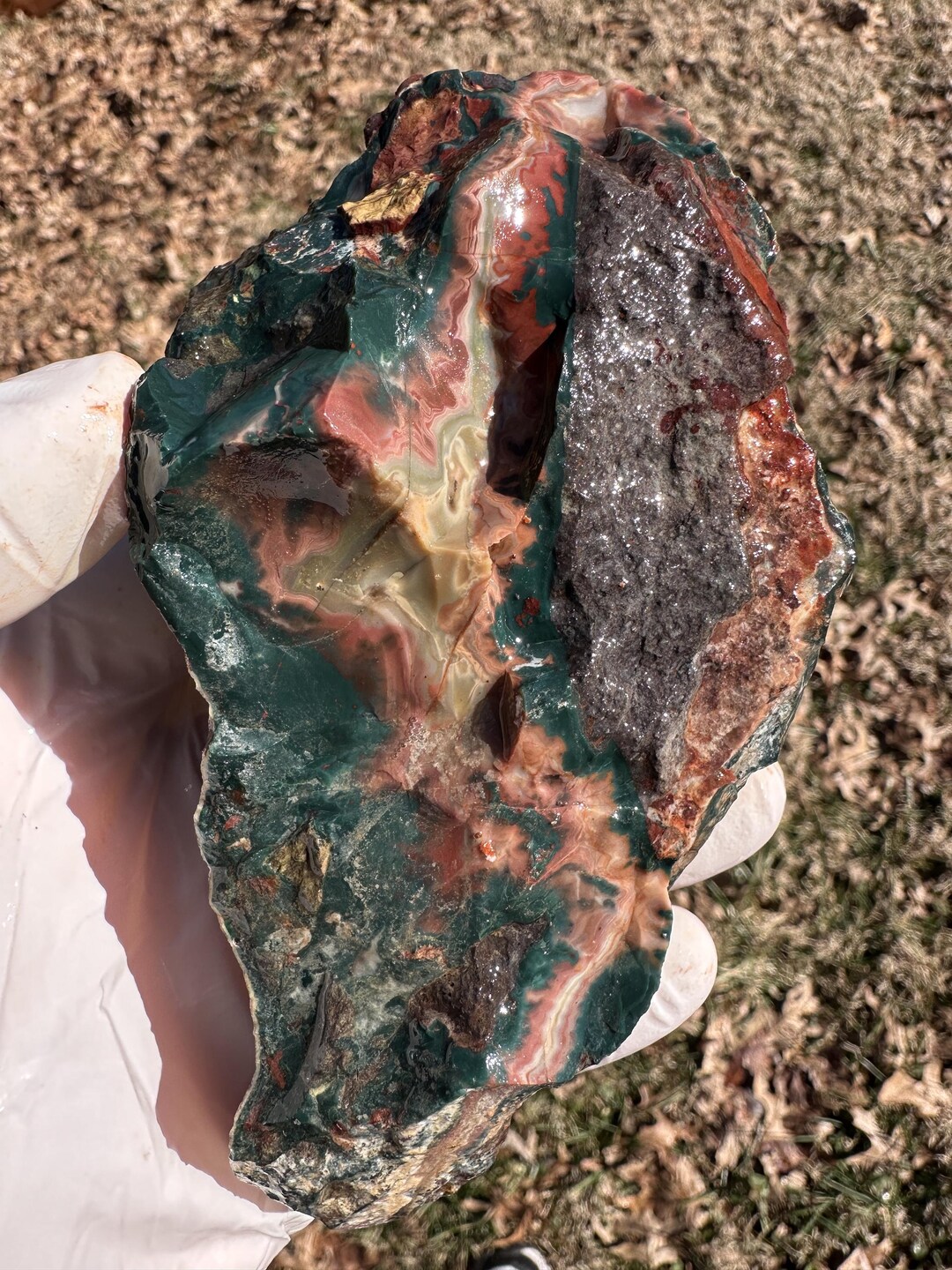 Top Grade__large RARE Idaho Sunset Jasper Rough Specimen - Agate ...