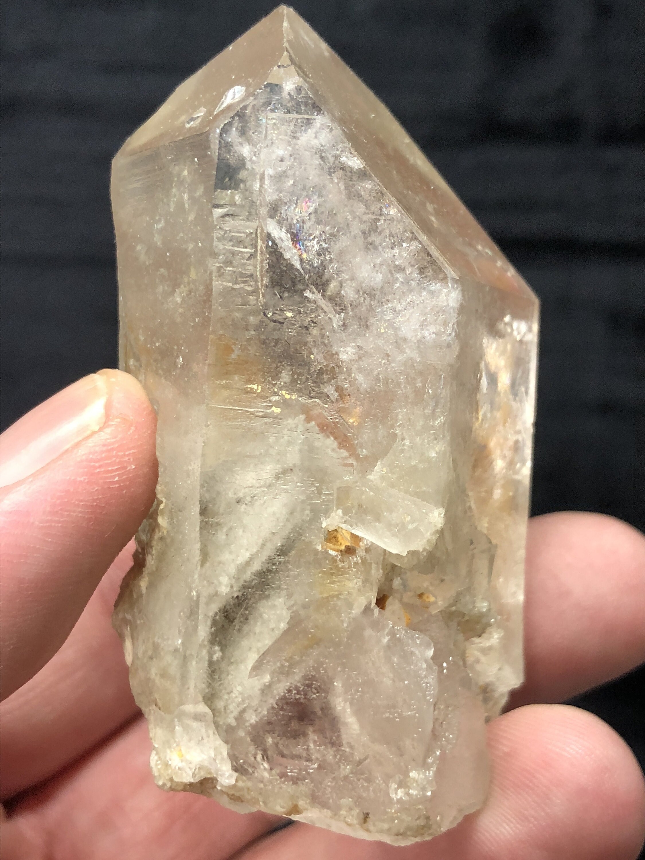Incredible Phantoms__large Clear Quartz Crystal Chlorite Phantom Point ...