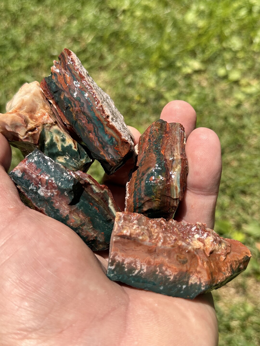 18.2 Oz___top Grade__rare Idaho Sunset Jasper Rough Specimens Agate ...