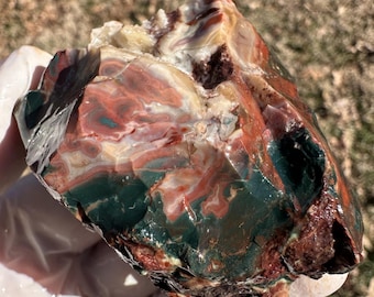 Large RARE Premium Idaho Sunset Jasper Faced Rough Specimen- Agate ...