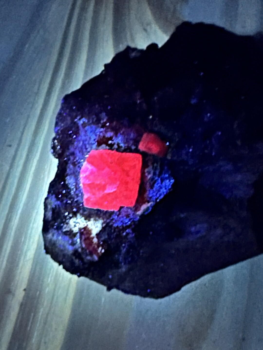 HIGHLY FLUORESCENT__NEW Find__large CLEAR Fluorite Cluster , Ojuela ...