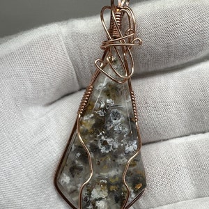 Rare Native Copper & Gem Chrysocolla in Agate Wire Wrap Pendant - Etsy