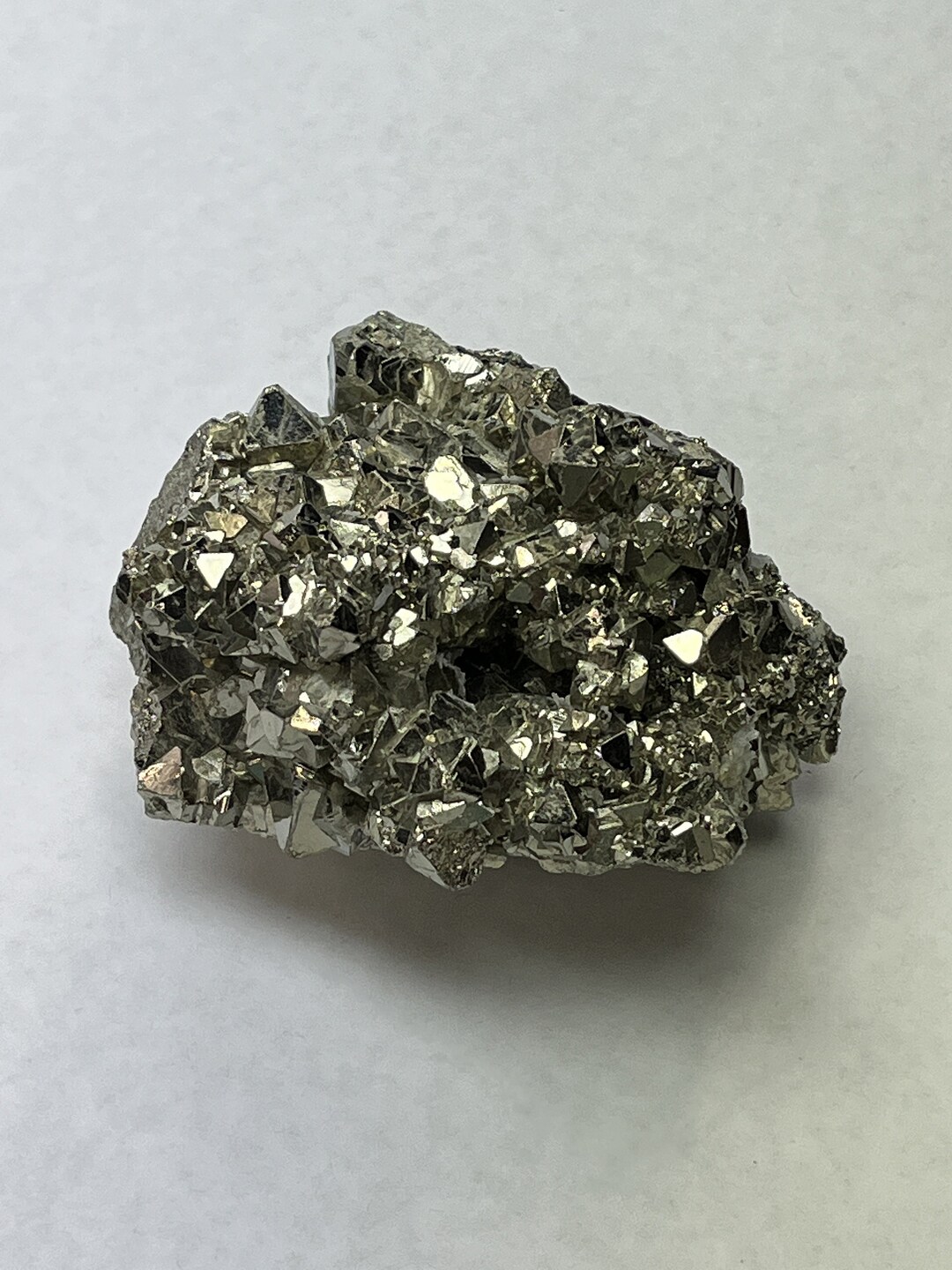 Mirror Luster__4 1/2" OCTAHEDRAL PYRITE Cluster From Haunzala Mine ...