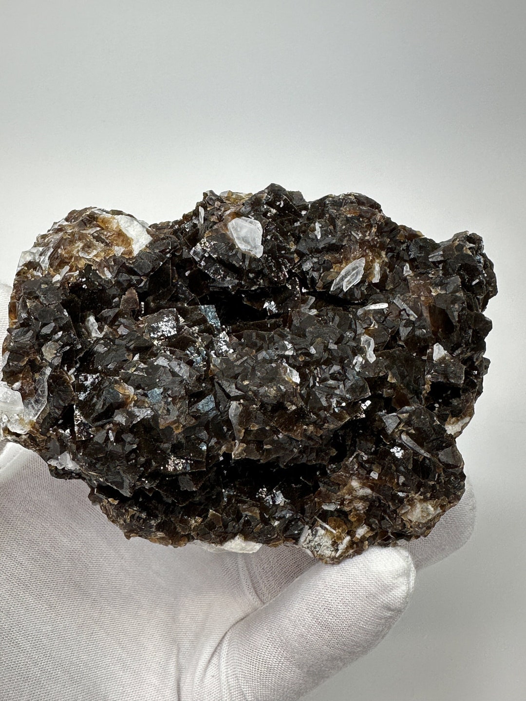 Fluorescent__large Root Beer Fluorite & Celestite Specimen / Clay ...