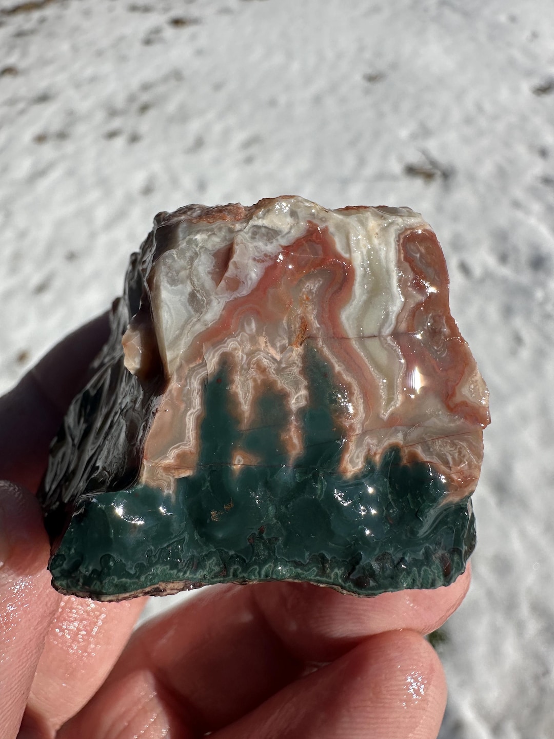 Top Grade__large RARE Idaho Sunset Jasper Rough Specimen - Agate ...