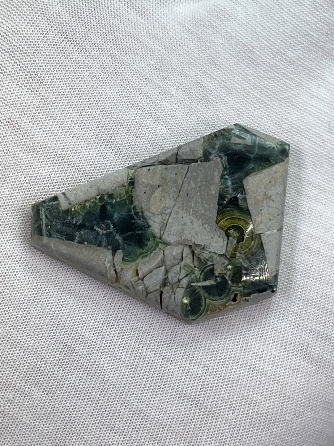 Incredible High-end RARE (83 Ct.) Polished Blue / Green Wavellite ...