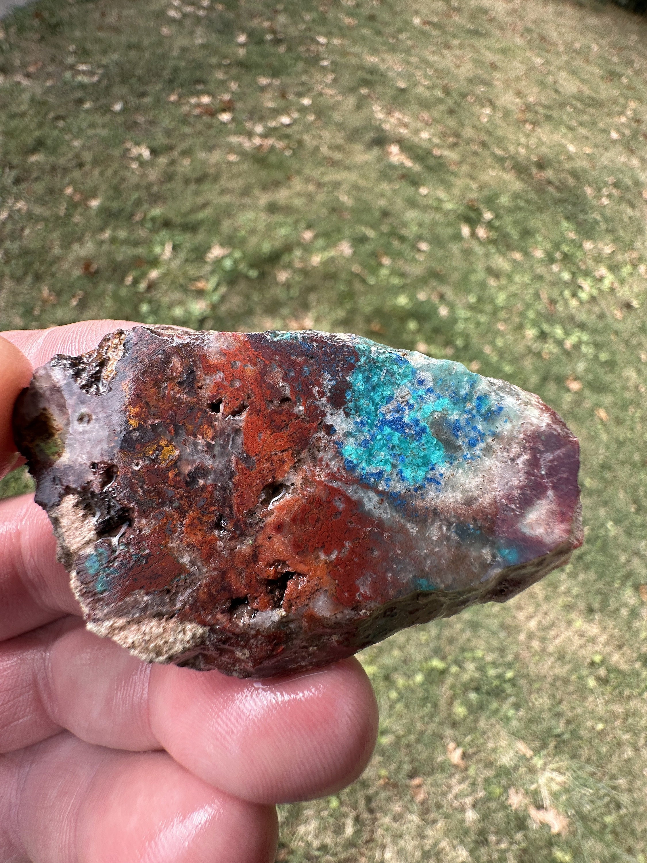 Very RARE ( 39.1 Grams ) Apache Gem Chrysocolla / Silica Designer Slab ...