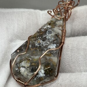 Rare Native Copper & Gem Chrysocolla in Agate Wire Wrap Pendant - Etsy