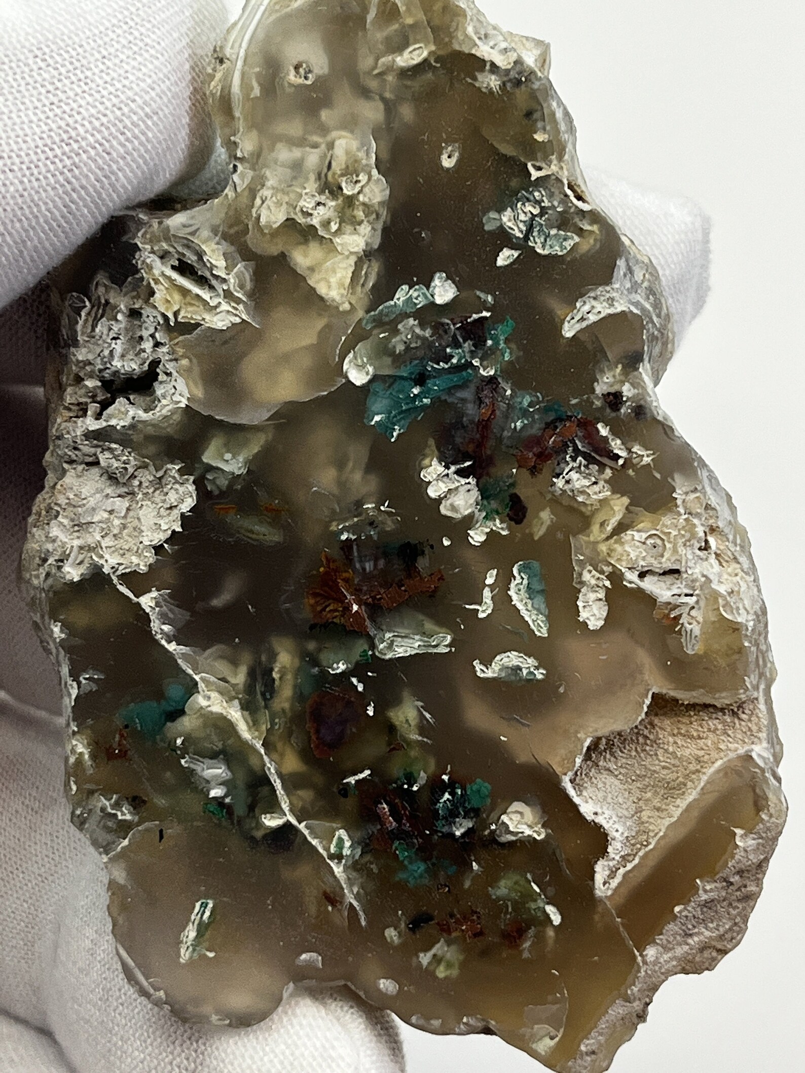 Incredible Rare Large Native Copper & Gem Chrysocolla in Agate Lapidary ...