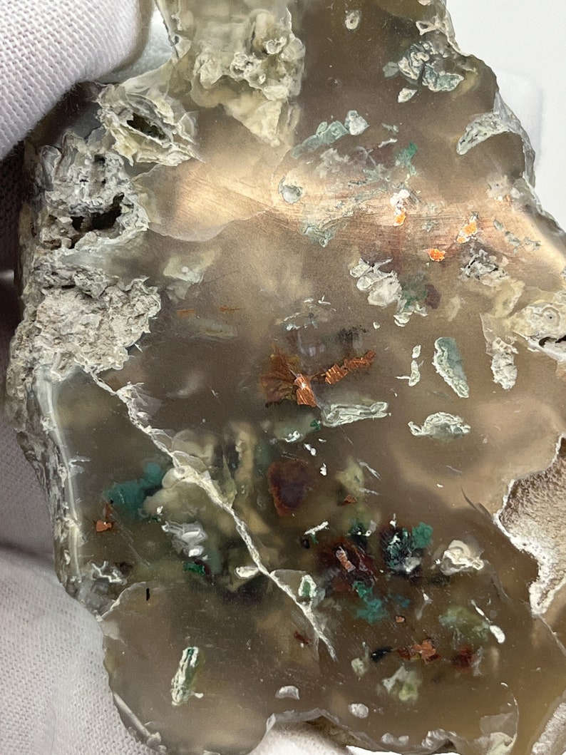 Incredible Rare Large Native Copper & Gem Chrysocolla in Agate - Etsy